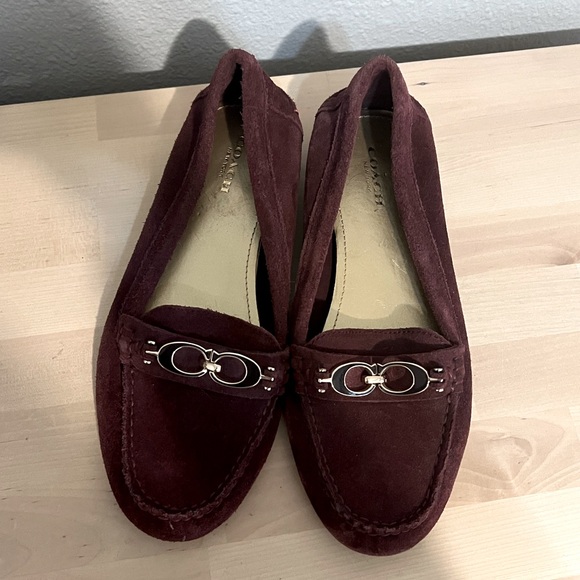 Coach | Shoes | Coach Fortunata Driving Moccasin Loafers Flats Suede ...